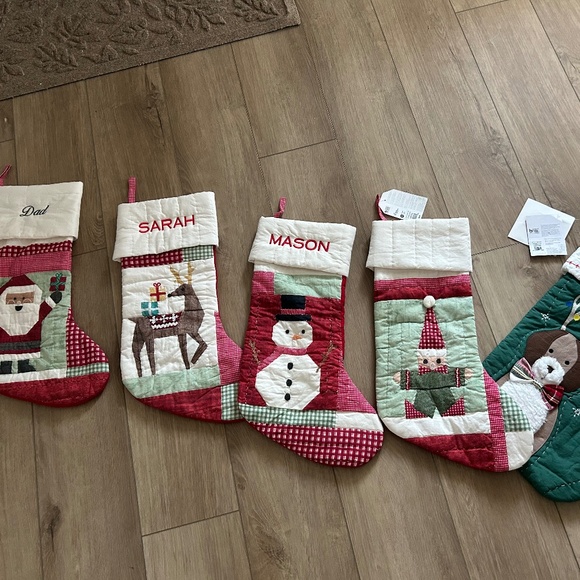 Pottery Barn Kids | Other | Pottery Barn Heirloom Quilted Stockings ...